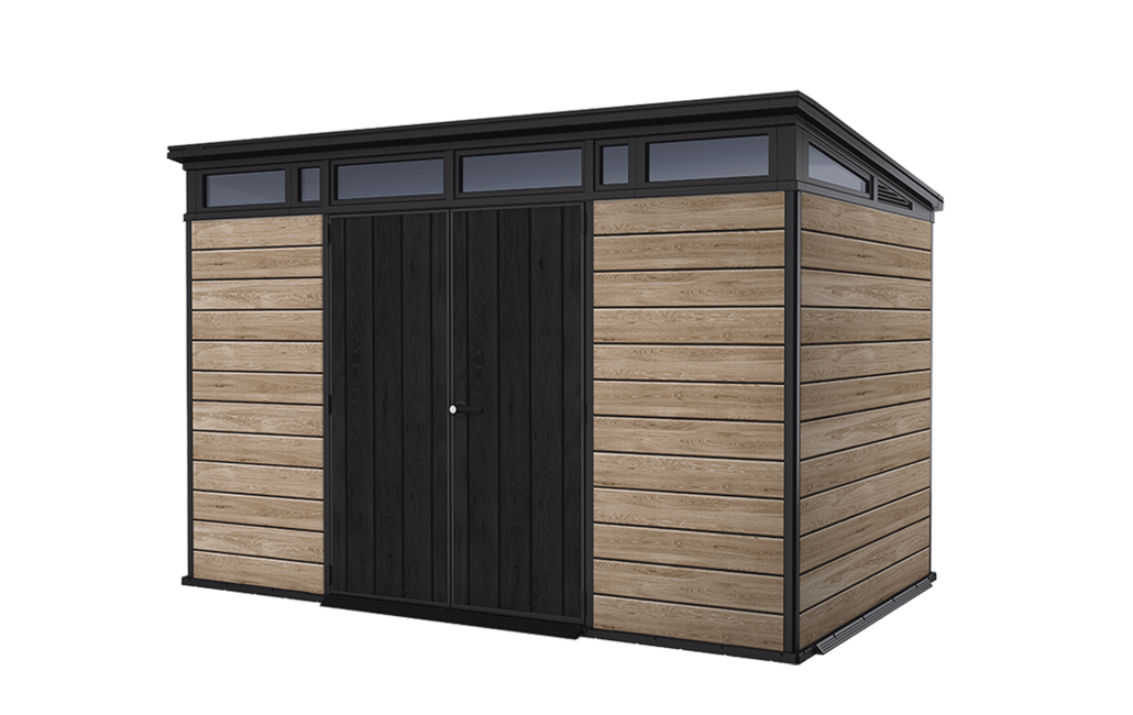 Signature Ashwood Brown Large Storage Shed - 11x7 Shed - Keter US
